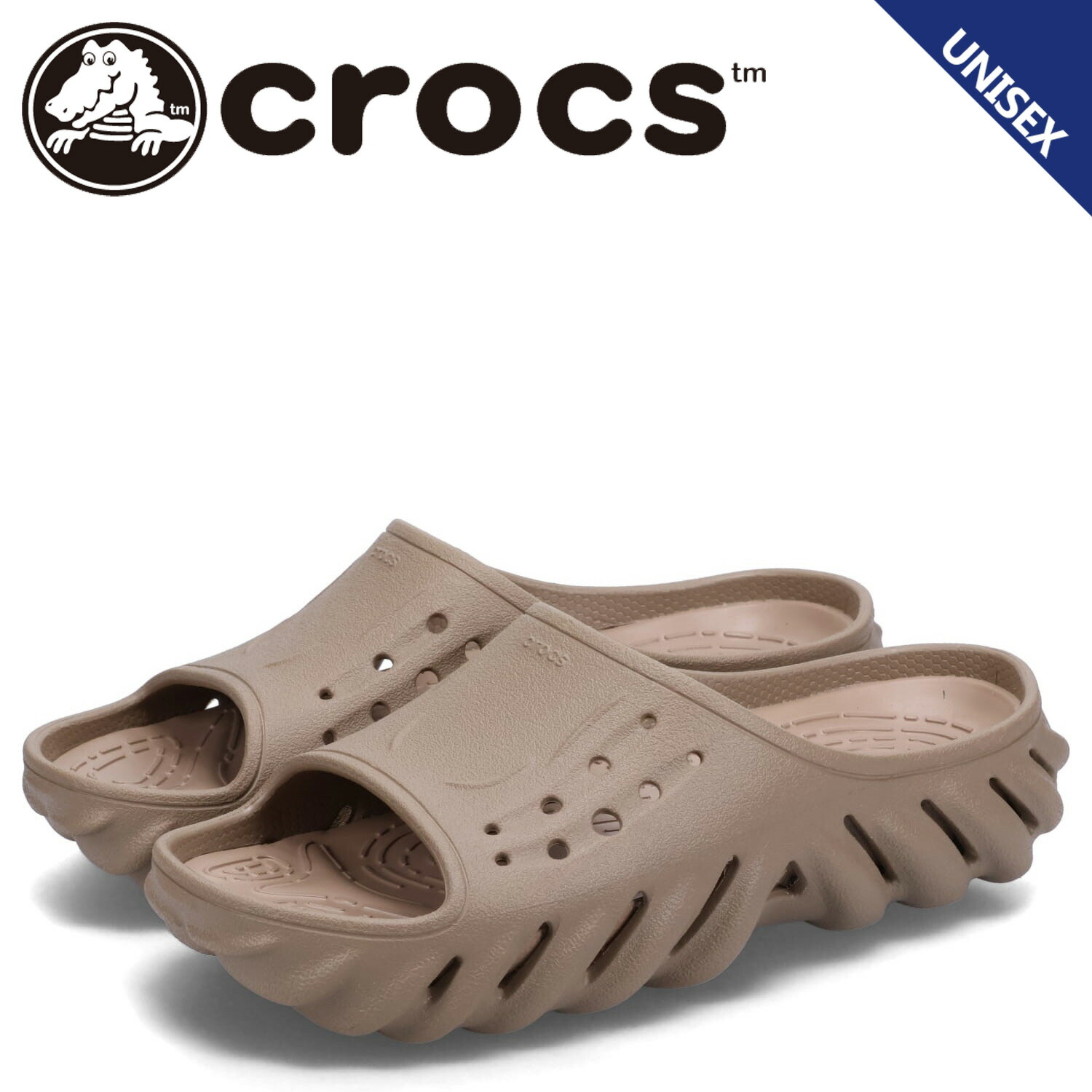 【楽天市場】【最大1000円OFFクーポン発行中】 crocs クロックス サンダル エコー スライド メンズ レディース ECHO ...
