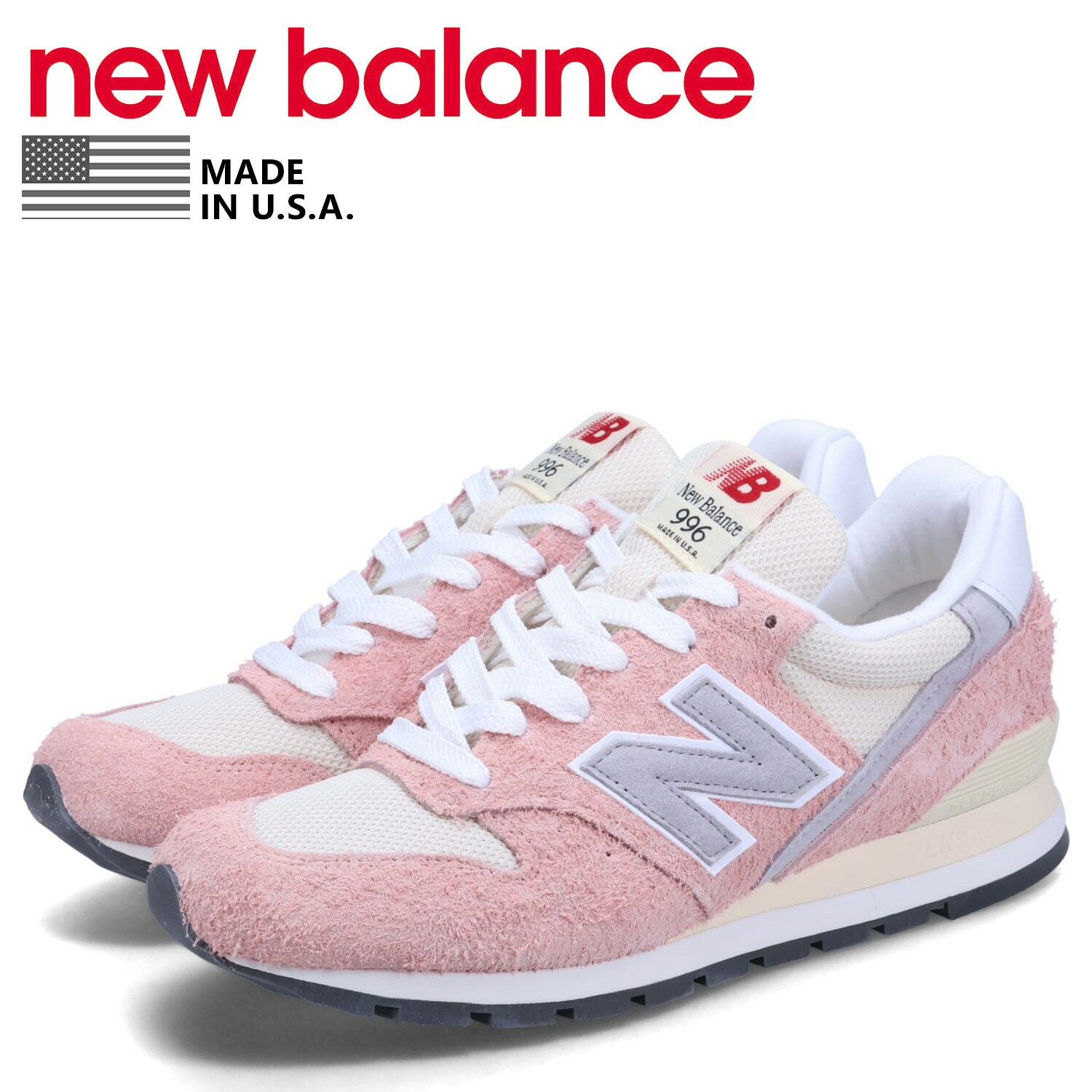 【楽天市場】new balance ニューバランス 996 スニーカー メンズ Dワイズ MADE IN USA ピンク U996TA ...