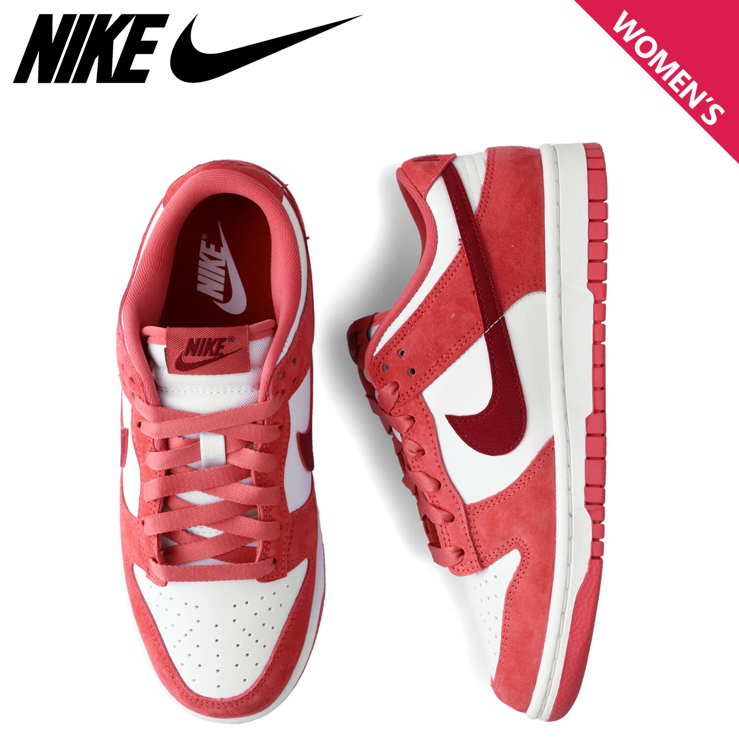 【楽天市場】NIKE ナイキ ダンク ロー バレンタインデー スニーカー レディース W DUNK LOW VDAY レッド FQ7056 ...