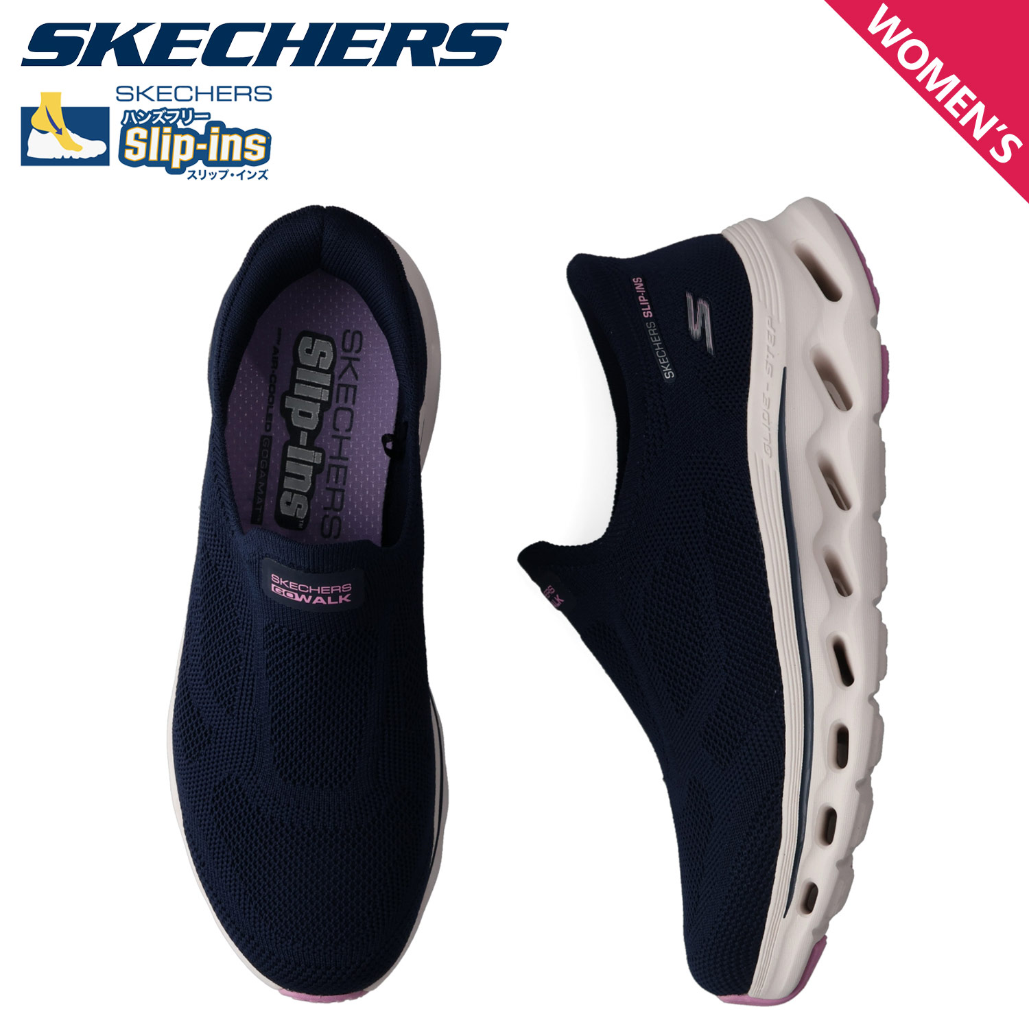 【楽天市場】SKECHERS スケッチャーズ スリップインズ ゴーウォーク グライドステップ 2.0 - アネット スニーカー スリッポン ...
