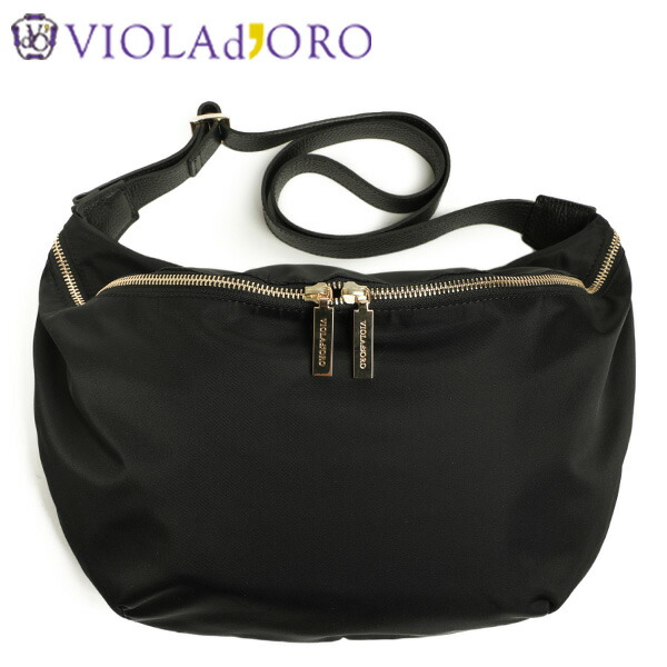 【楽天市場】ヴィオラドーロ VIOLAd'ORO バッグ ショルダー バッグ ナイロン レザー イタリアンレザー 牛革 シュリンク ダブル ...