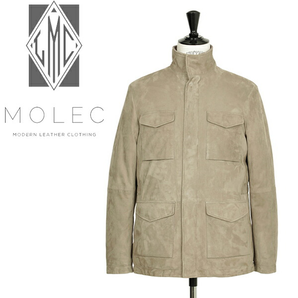 【楽天市場】MOLEC モレック メンズ ダウン ジャケット M-65 ブルゾン ミリタリー スエード ラム MFJ1001 128 ベージュ ...