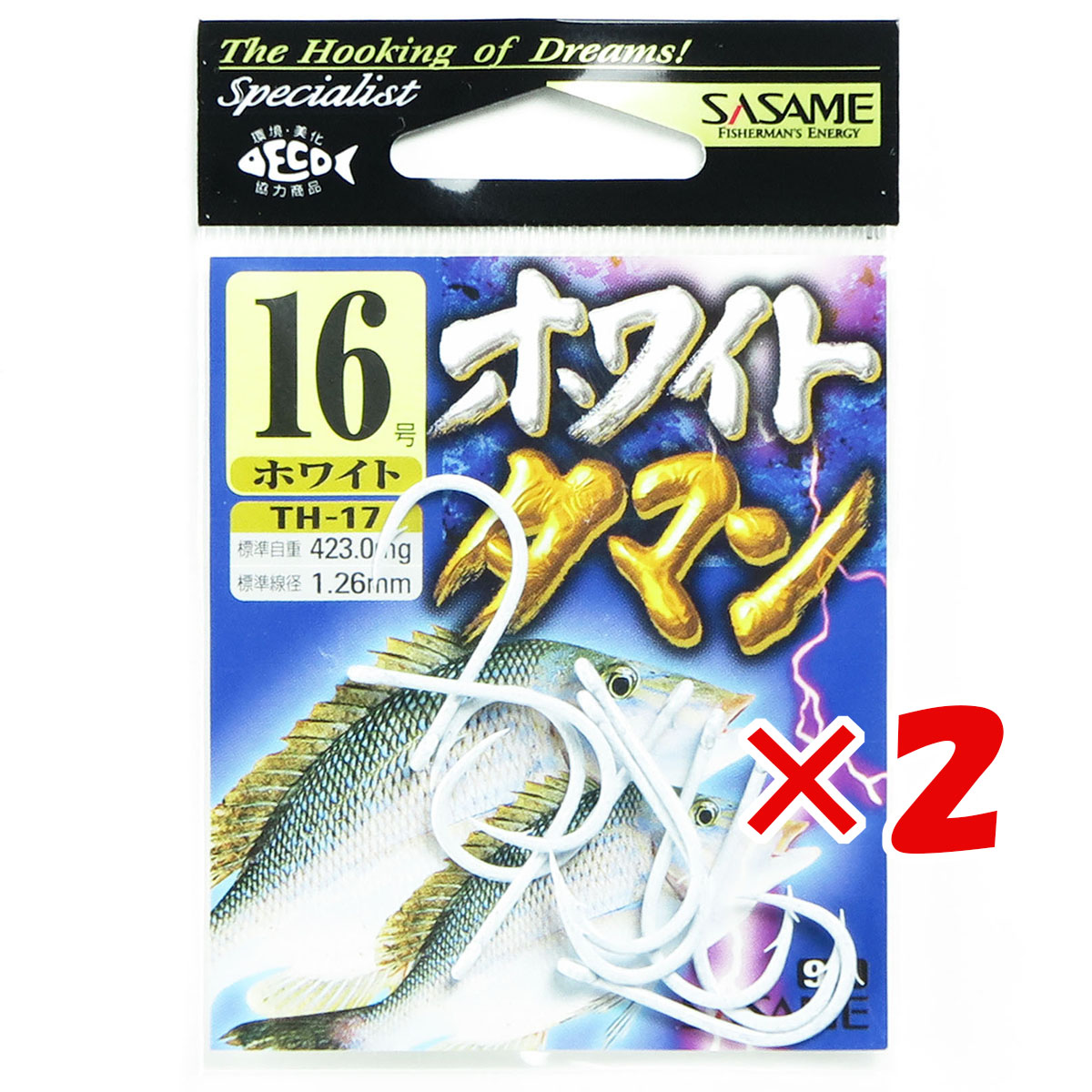 【楽天市場】1000円ポッキリ 送料無料 【 まとめ買い ×2個セット 】 「 ささめ針 SASAME TH-17 ホワイトタマン 16 」 【 楽天 月間MVP & 月間優良ショップ ダブル ...