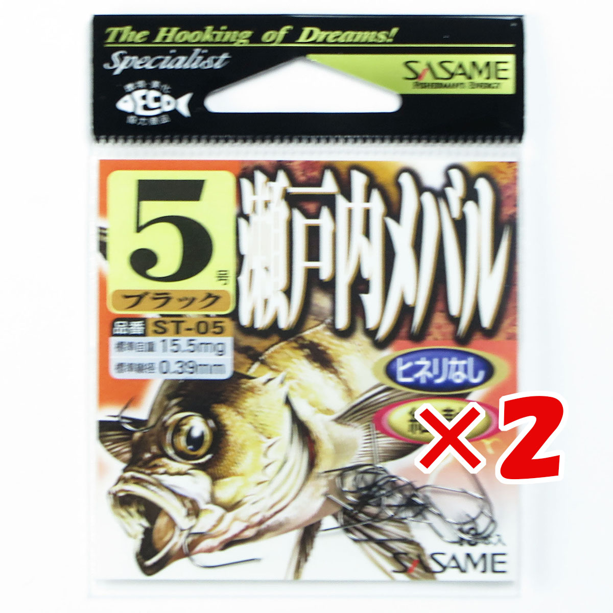 【楽天市場】【 まとめ買い ×2個セット 】 「 ささめ針 SASAME ST-05 瀬戸内メバル 5号 黒 」 【 楽天 月間MVP & 月間優良ショップ ダブル受賞店 】 釣り 釣り具 ...