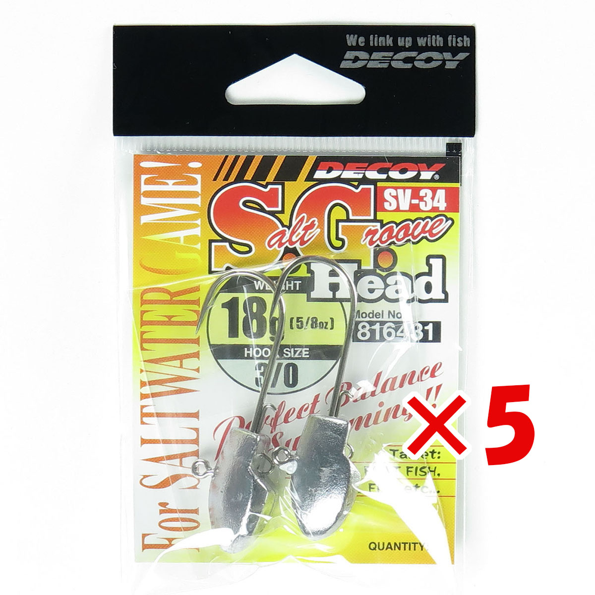 【楽天市場】【 まとめ買い ×5個セット 】 「 カツイチ KATSUICHI デコイ SV-34 SGヘッド#3/0-18g 5/8oz 」 【 楽天ランキング1位 】【 楽天 月間MVP ...