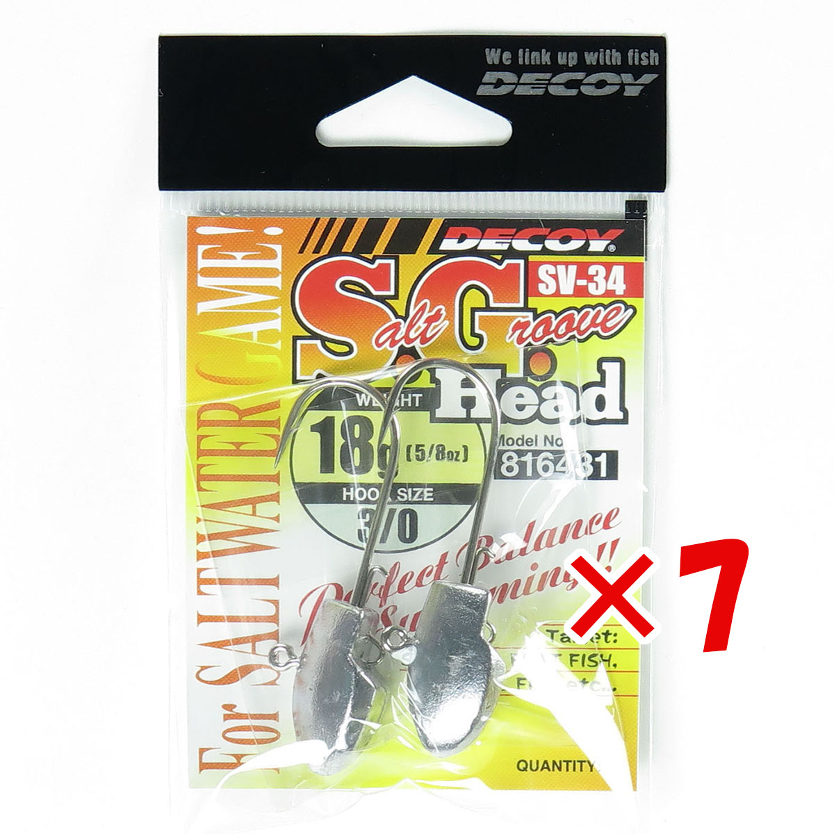 【楽天市場】【 まとめ買い ×7個セット 】 「 カツイチ KATSUICHI デコイ SV-34 SGヘッド#3/0-18g 5/8oz 」 【 楽天 月間MVP & 月間優良ショップ ...
