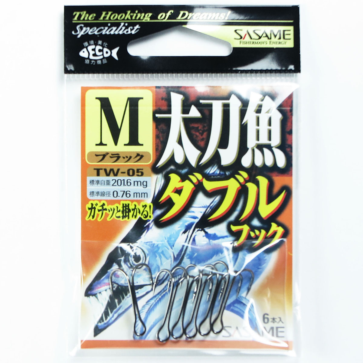 【楽天市場】「 ささめ針 SASAME TW-05 太刀魚ダブルフック M 」 【 楽天 月間MVP & 月間優良ショップ ダブル受賞店 】 釣り 釣り具 釣具 釣り用品：日用品・釣具・文具の ...