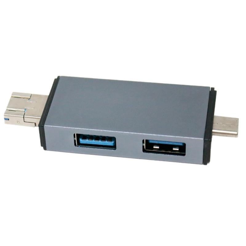 【楽天市場】mitas Type-C カードリーダー 6in1 USB タイプc microUSB usbポート ハブ hub SD MicroSD 対応 TypeC 2ポート スマホ PC ...