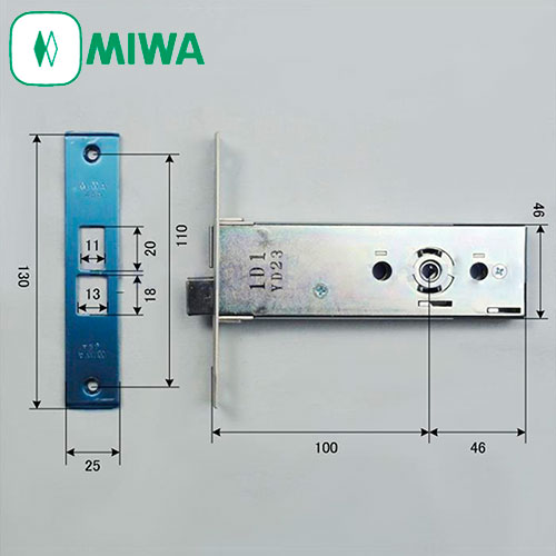 【楽天市場】MIWA 145HMシリーズ 錠ケース 交換 取替え用バックセット100mm 145HM：スマプロ