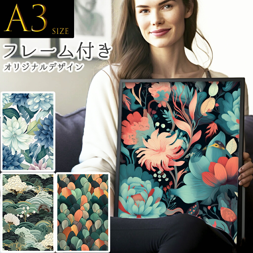 【楽天市場】Individual angel A3 A4 アートポスター フレーム付き 名入れ プレゼント ポスターフレーム a3 a4 木製 ...