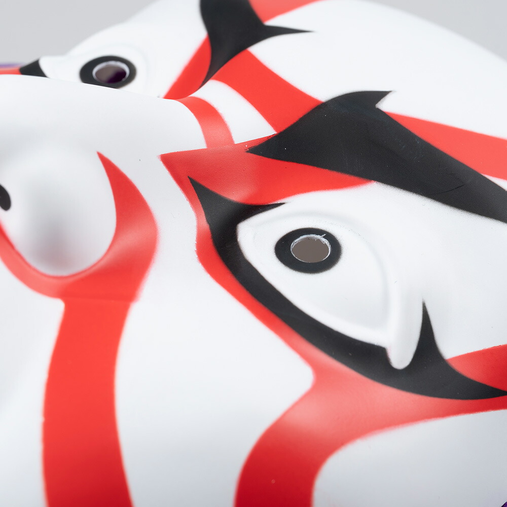 【楽天市場】お面 歌舞伎 筋隈（すじぐま） 樹脂製 [ KABUKI かぶき カブキ おめん MASK KUMADORI 隈取 くまどり ...
