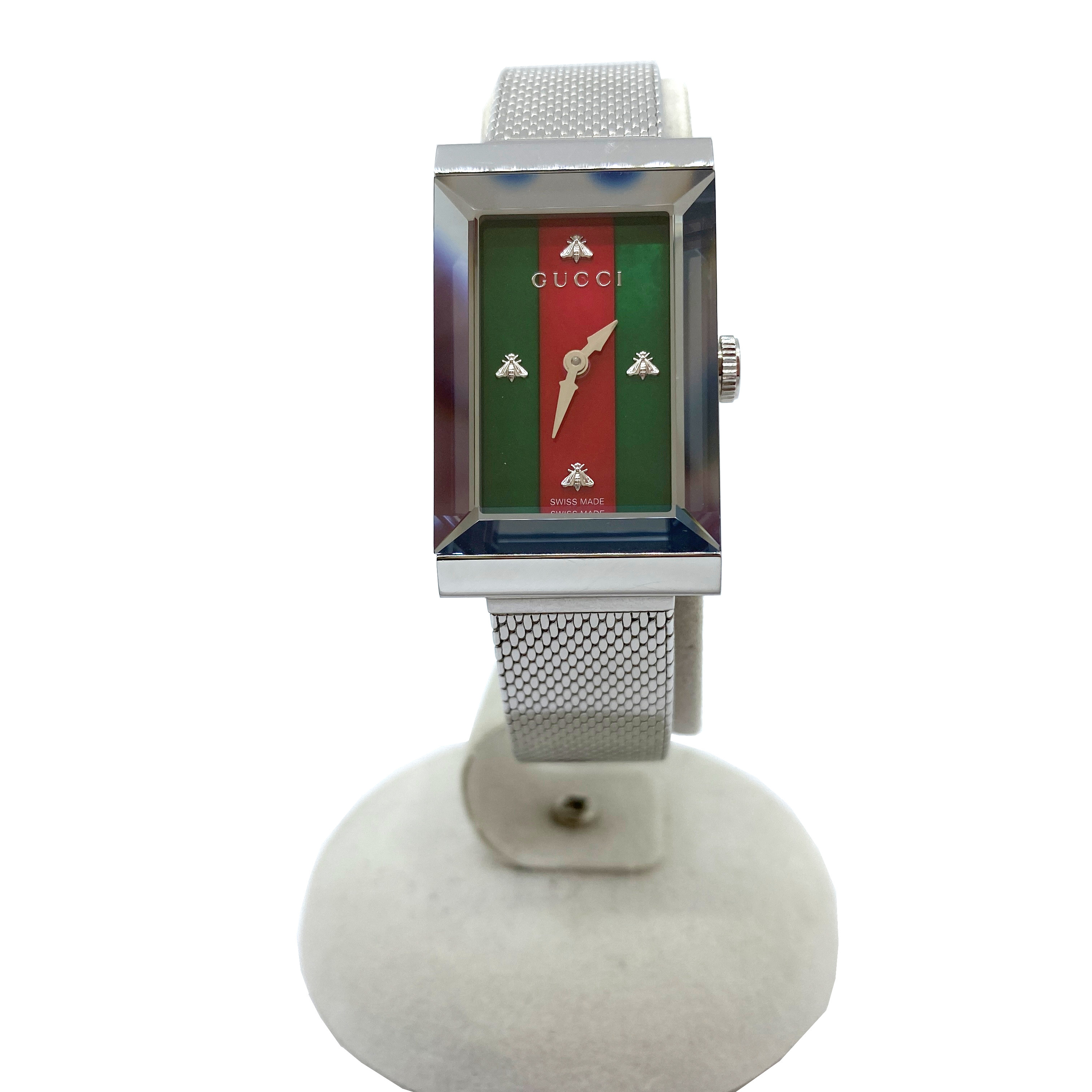 【楽天市場】【中古】GUCCI グッチ Gフレーム マザー オブ パール メッシュストラップ 腕時計 YA147401 1474 レディース ...