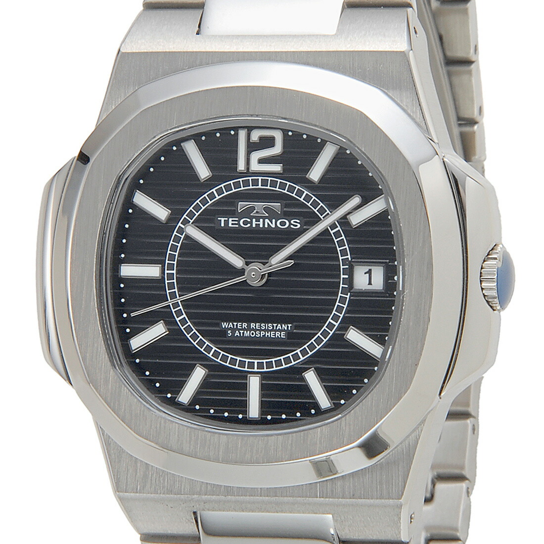 【楽天市場】TECHNOS テクノス メンズ 腕時計 T9C23SB デイト シルバー×ブラック：s-select