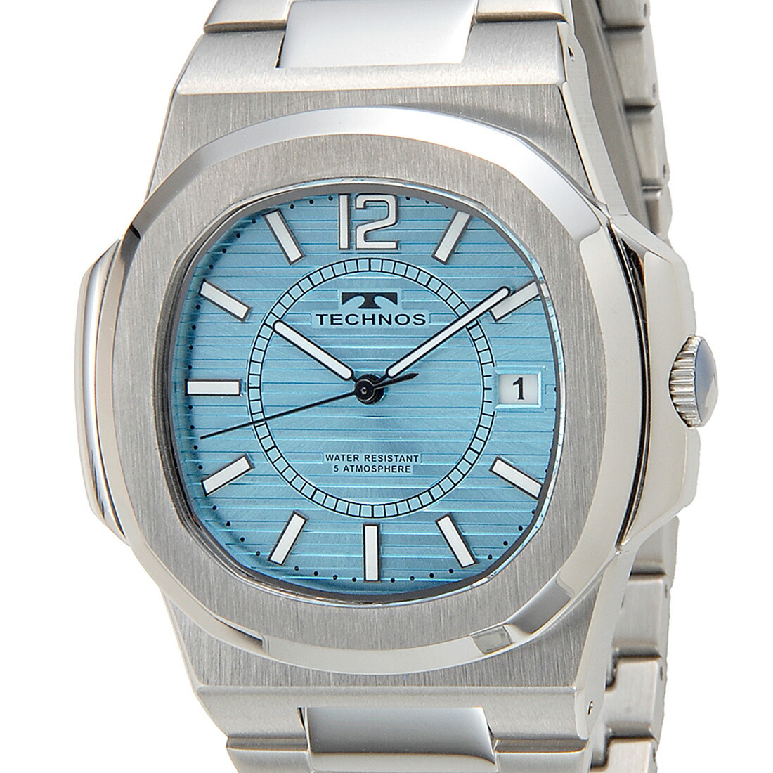 【楽天市場】楽天スーパーSALE ポイント10倍 TECHNOS テクノス メンズ 腕時計 アイスブルー T9C23SI デイト ステンレス：s-select