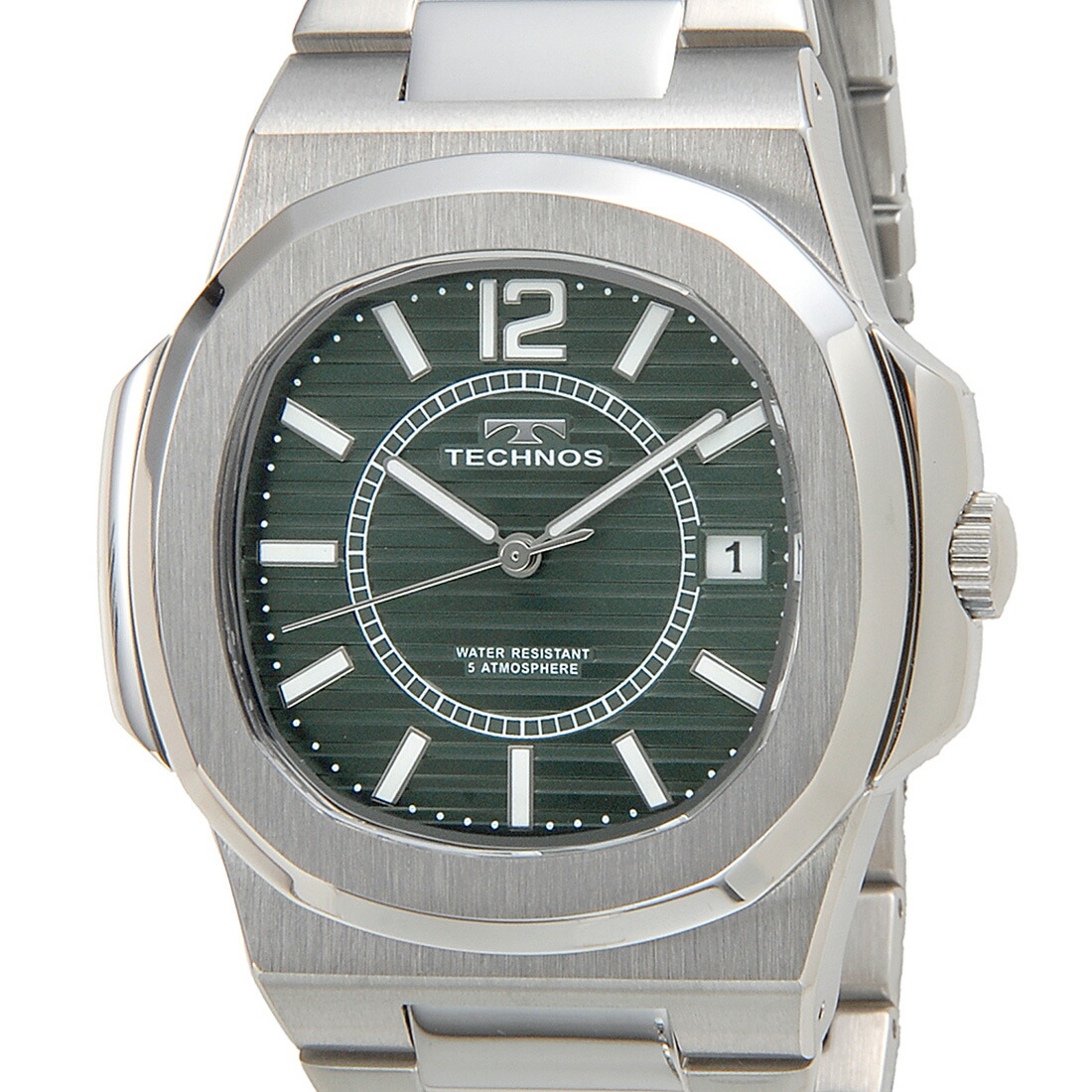 【楽天市場】TECHNOS テクノス メンズ 腕時計 グリーン T9C23SM デイト ステンレス：s-select