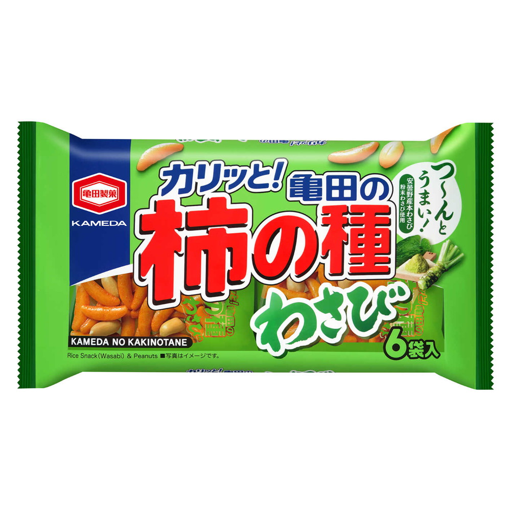 【楽天市場】 亀田製菓 亀田の柿の種わさび6袋詰 164g 【12個セット】：サンドラッグe-shop
