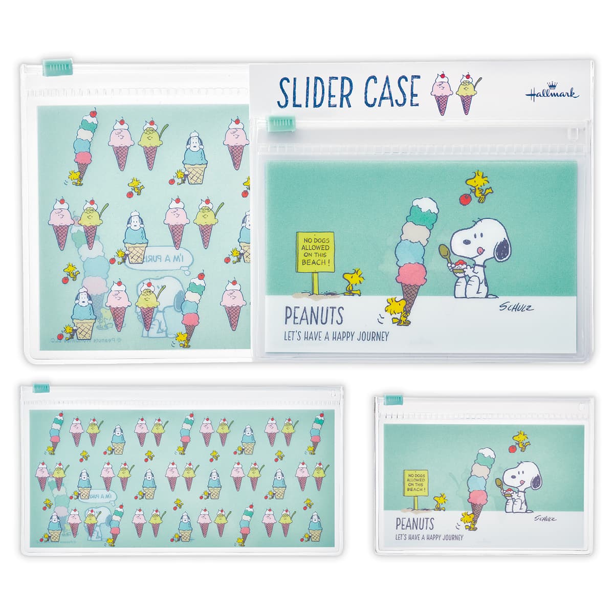【楽天市場】スヌーピー スライダーケース グリーン アイス SNHJ 大小2枚セット 843809 日本ホールマーク キャラクターグッズ 大人 ...