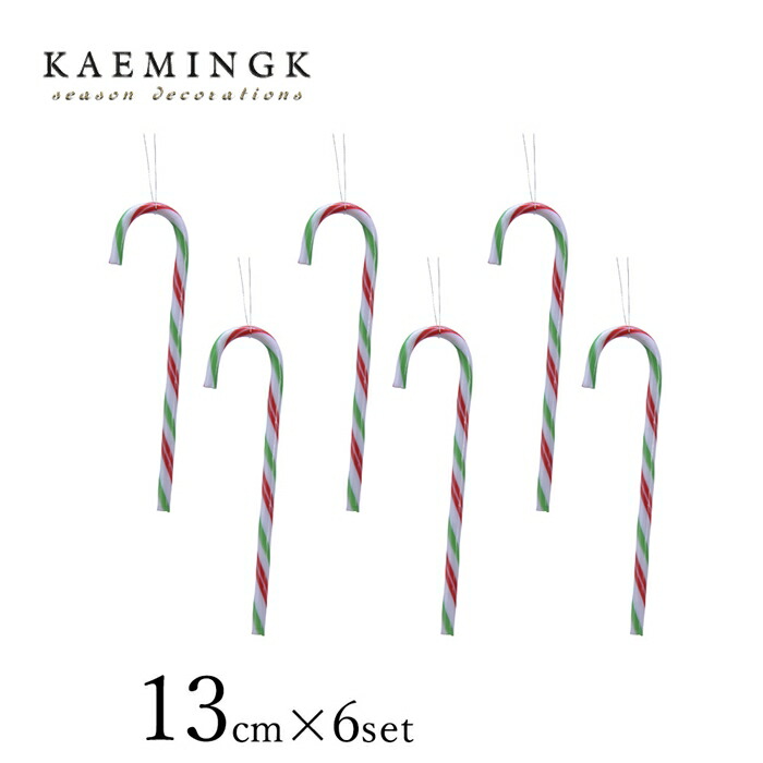 【楽天市場】KAEMINGK(カイミング)オランダ直輸入 キャンディースティック キャンディケイン 杖 デコレーション 13cm 6個入 ...