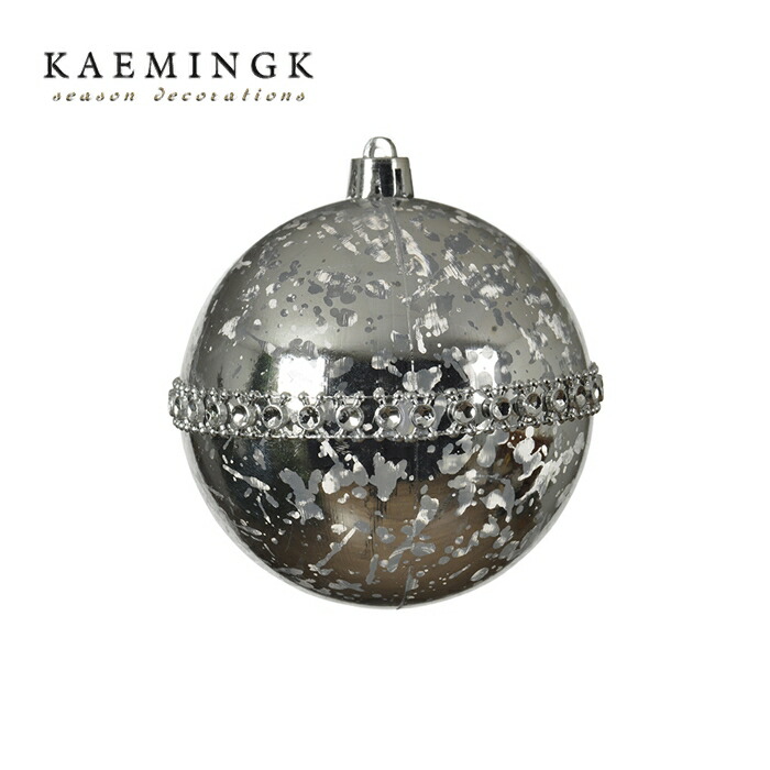 【楽天市場】KAEMINGK(カイミング)オランダ直輸入 シルバープラネットボール 8cm 帯あり 1個入 クリスマスツリー オーナメント クリスマスオーナメント 北欧 サングッド ...