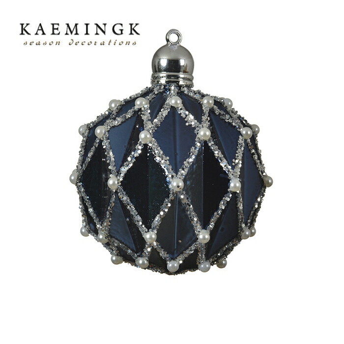 【楽天市場】KAEMINGK(カイミング)オランダ直輸入 ジュエルボール 8cm 青ボール [2] 1個入 クリスマスツリー オーナメント クリスマスオーナメント 北欧 サングッド ...
