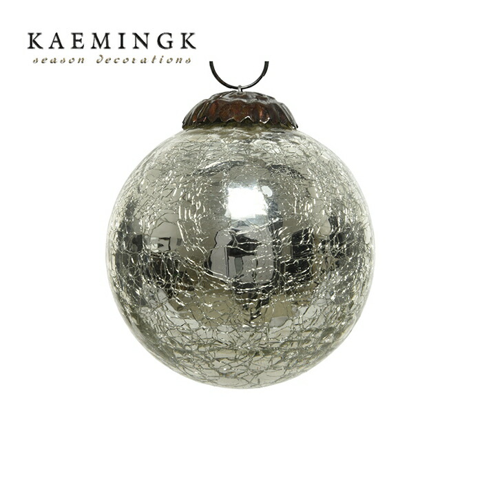 【楽天市場】KAEMINGK(カイミング)オランダ直輸入 アンティーク クラックルボール 10cm 1個入 クリスマスツリー オーナメント ...