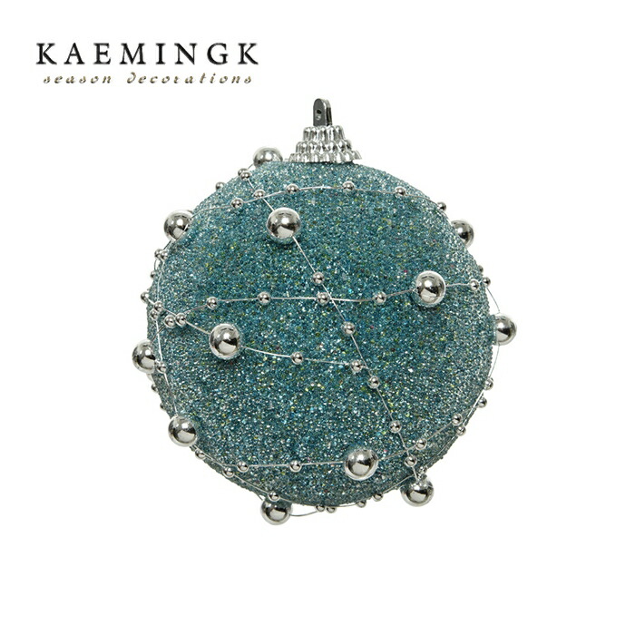 【楽天市場】KAEMINGK(カイミング)オランダ直輸入 ブルーオーブ ボールオーナメント 8cm 1個入 クリスマスツリー オーナメント クリスマスオーナメント 北欧 サングッド ...