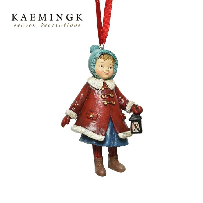 【楽天市場】KAEMINGK(カイミング)オランダ直輸入 ランタンを持った青い帽子の子供 [2] クリスマスツリー オーナメント クリスマス ...