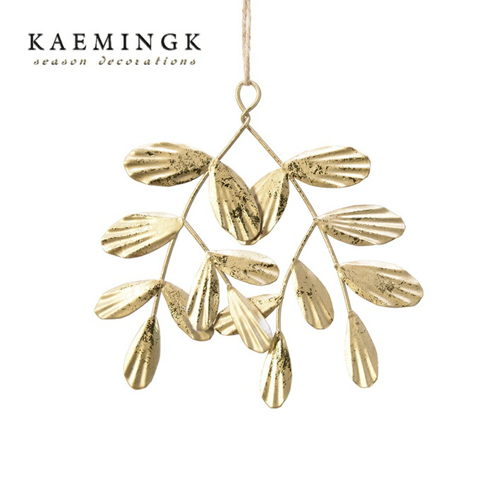【楽天市場】KAEMINGK(カイミング)オランダ直輸入 アンティーク アイアンリーフ 枝あり ゴールド [1] クリスマスツリー ...