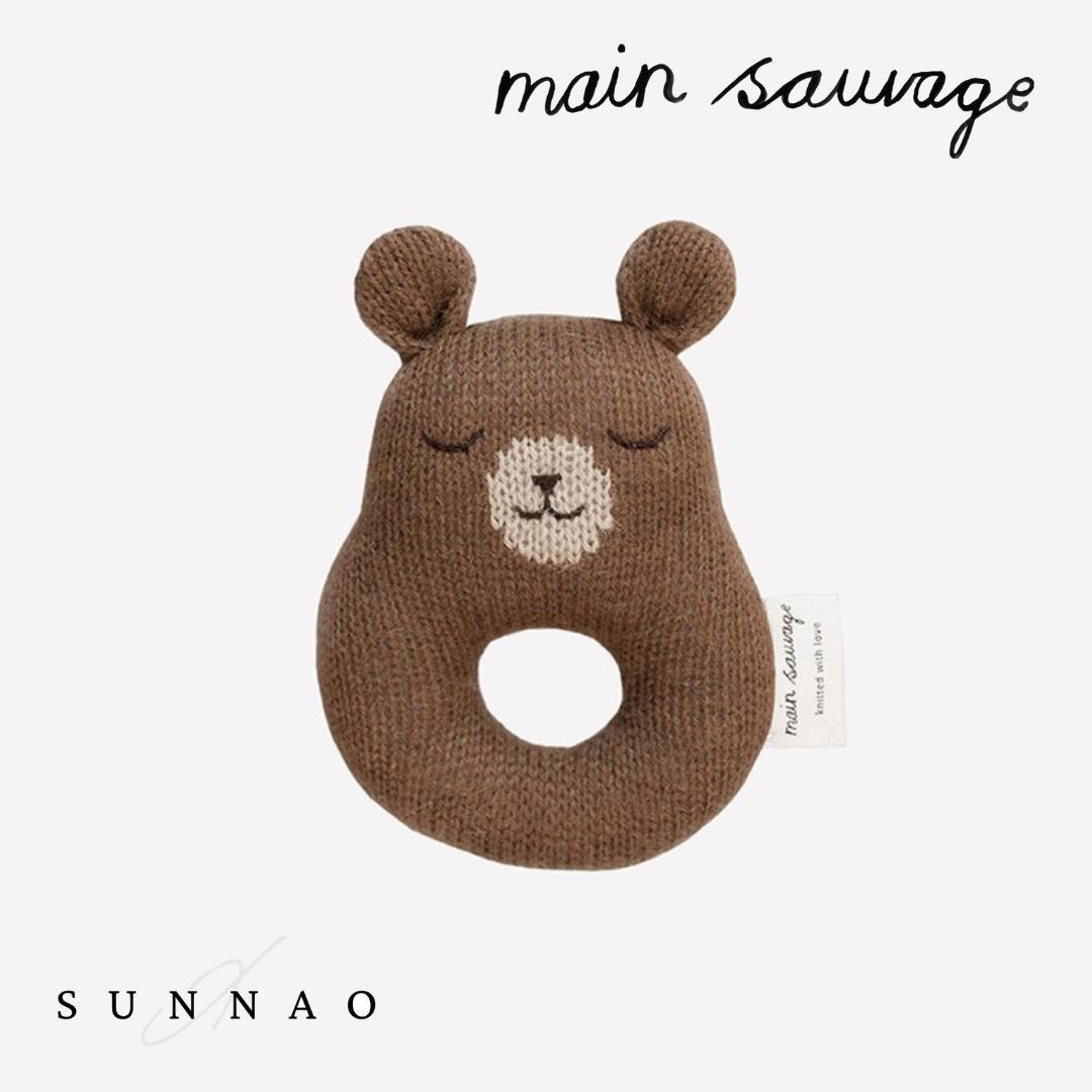 【楽天市場】Main sauvageTeddy rattle - nut：SUNNAO楽天市場店