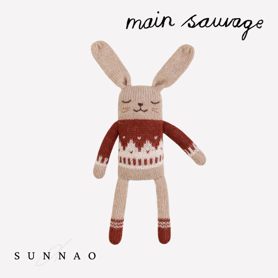 【楽天市場】＜Main Sauvage＞Bunny knit toy - Sienna jacquard sweater：SUNNAO楽天市場店