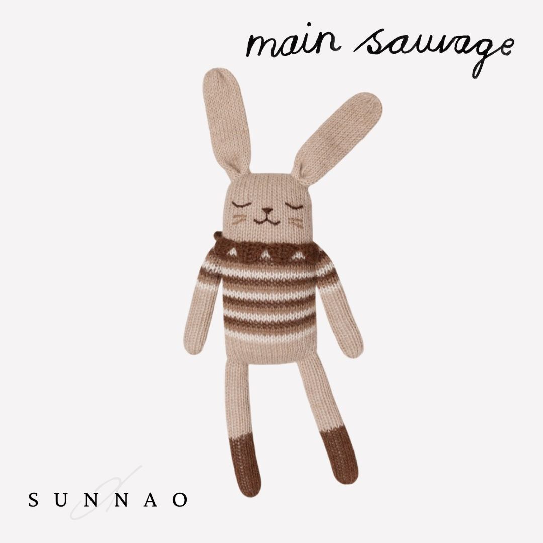 【楽天市場】＜Main Sauvage＞Bunny knit toy - Sepia vintage：SUNNAO楽天市場店