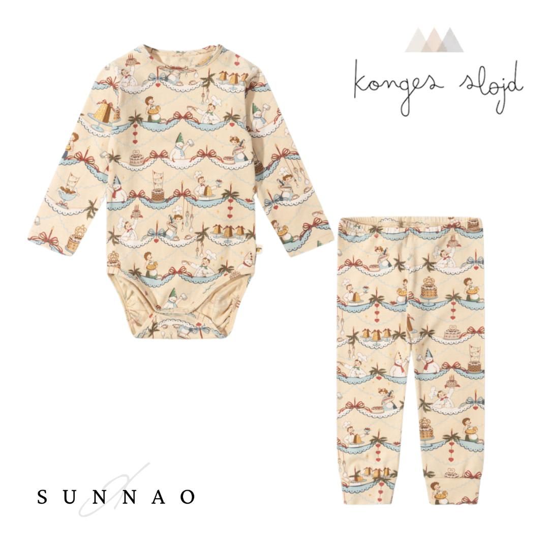 【楽天市場】＜Konges Sløjd＞ Xmas Pajamas - Xmas Pajamas - basic body/pants set - Sugar pie：SUNNAO楽天市場店