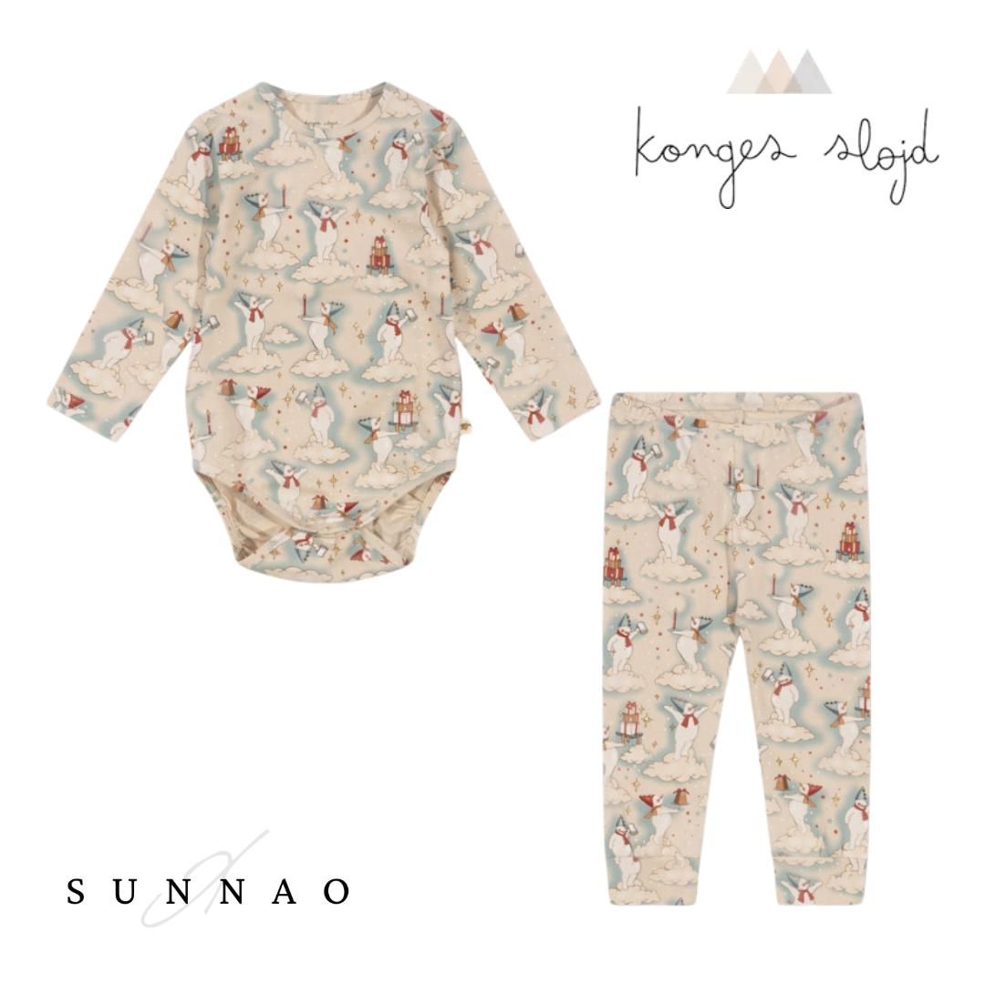 【楽天市場】＜Konges Sløjd＞ Xmas Pajamas - basic body/pants set - Let it snow：SUNNAO楽天市場店