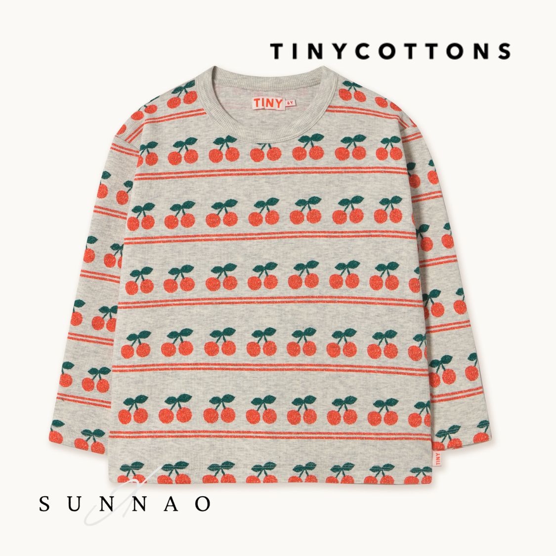 【楽天市場】＜TINYCOTTONS＞ Cherry Pattern Rib Tee：SUNNAO楽天市場店