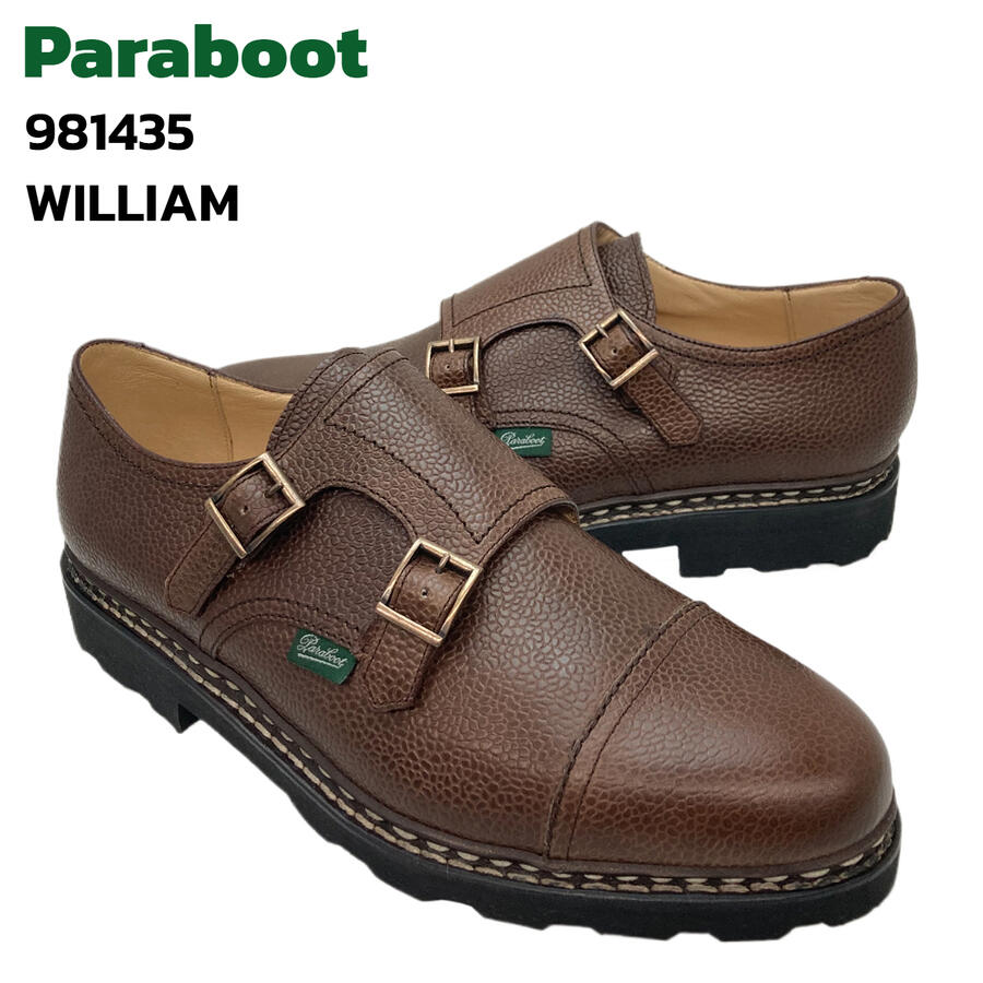【楽天市場】パラブーツ ウィリアム メンズ ダブルモンク Paraboot WILLIAM 981435 GR EBENE MARCHE 2 SOLE ダークブラウン グレインレザー ノルヴェ ...