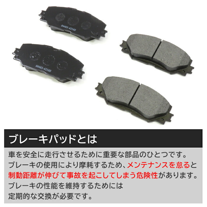 【楽天市場】トヨタ ヴォクシー ZRR70W ZRR75W フロント ブレーキパッド 04465-42160 04465-02220 互換品 ...