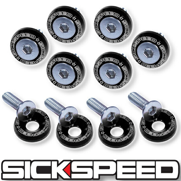 【楽天市場】SICKSPEED フェンダーワッシャー 10個 ブラックカラー ボルト ネジ ドレスアップシックスピード 病気速度 USDM JDM：SUNSET USDMパーツ 楽天市場店