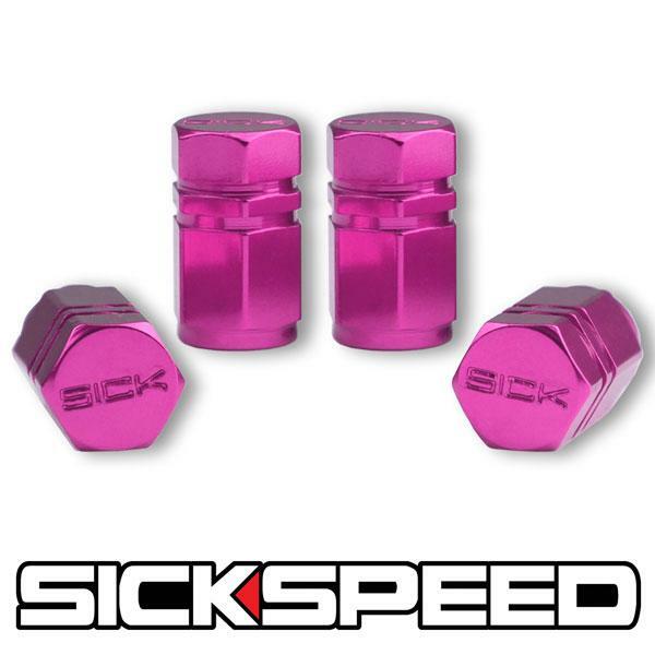 【楽天市場】SICKSPEED エアバルブキャップ ピンク 4個セット ヘキサゴン 6角形 シックスピード 病気速度 USDM JDM ...