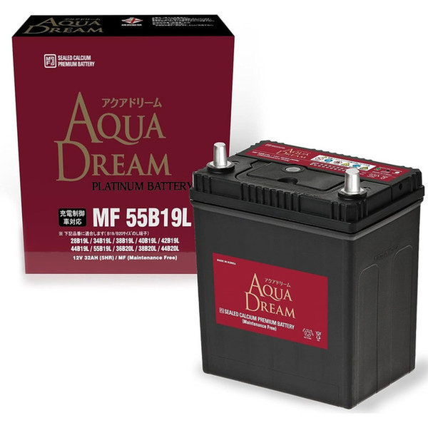 【楽天市場】【メーカー直送】AQUA DREAM 国産車用バッテリー 19L Plutinum Battery シリーズ 充電制御車 通常車 ...
