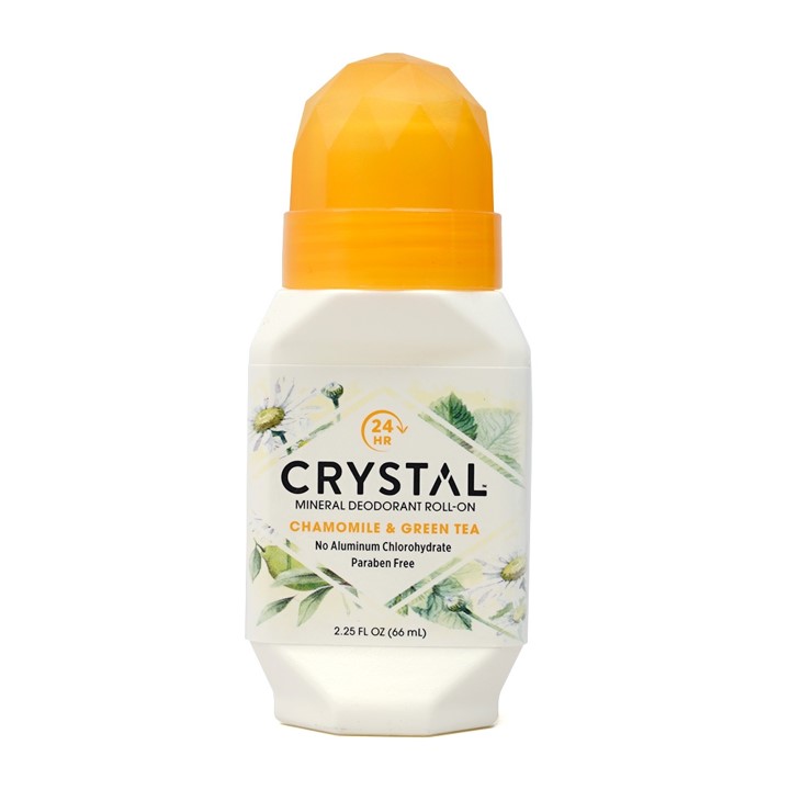 【楽天市場】【送料無料】 クリスタルエッセンスミネラルデオドラント ロールオン カモミール&グリーンティー 66 ml 夏【Crystal ...