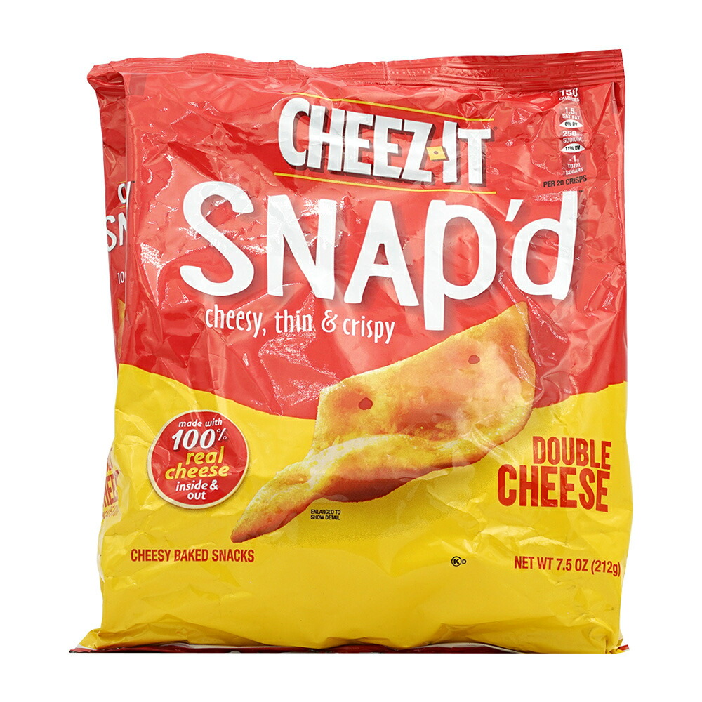【楽天市場】【送料無料】 スナップチーズ シン＆クリスピー ベークスナック ダブルチーズ 212g チーズイット お菓子 おやつ【Cheez ...