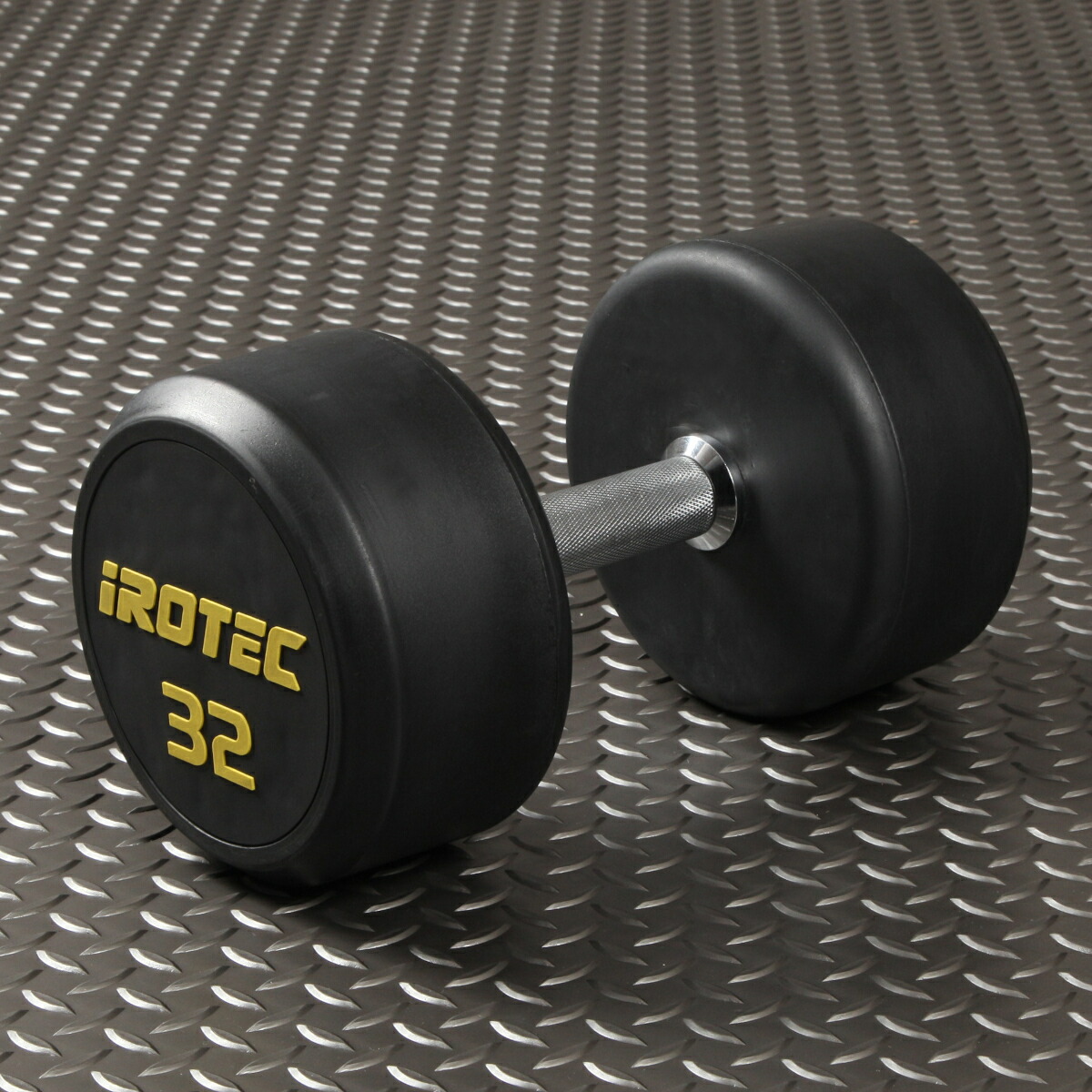 【楽天市場】【10/9 1:59迄 P10倍(要エントリー)】IROTEC（アイロテック）ジムダンベル32KG（オールラバータイプ）/ ラバーダンベル ベンチプレス トレーニングベンチ 筋トレ ...