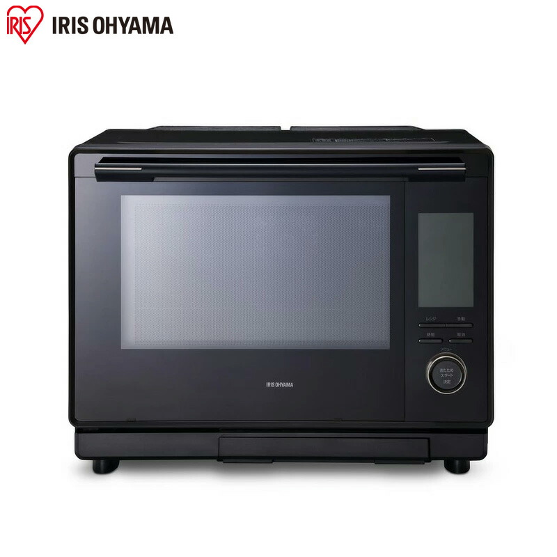【楽天市場】アイリスオーヤマ スチームオーブンレンジ 30L タンク式 MS-F3003-B ブラック：楽天スーパーDEALSHOP