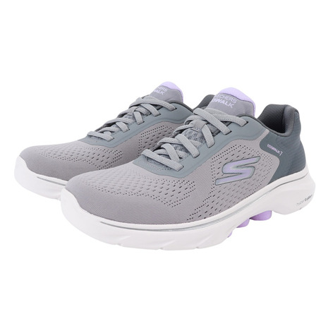 【楽天市場】スケッチャーズ（SKECHERS）（レディース）ウォーキングシューズ ゴーウォーク7コズミックウェイヴ グレー 125215 ...