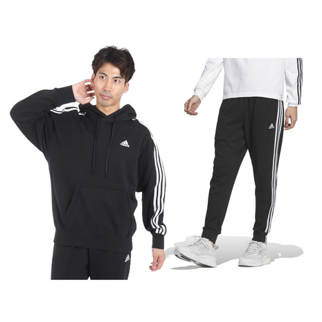【楽天市場】アディダス（ADIDAS）（メンズ）スリーストライプス フレンチテリー プルオーバーパーカー上下セット KWF08-JF3976 ...