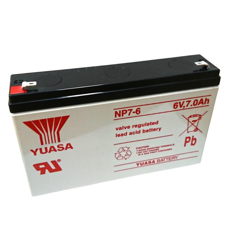 【楽天市場】YUASA ( ユアサ ) NP7-6 小形制御弁式鉛蓄電池 シールドバッテリー 6V / 7Ah NP7-6：SUPERYOU