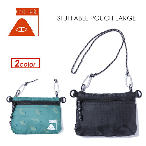 【楽天市場】あす楽 POLeR ポーラー アウトドア バック サコッシュ 鞄 STUFFABLE POUCHES LARGE スタッファブルポーチ ラージ：SURFER 楽天市場店