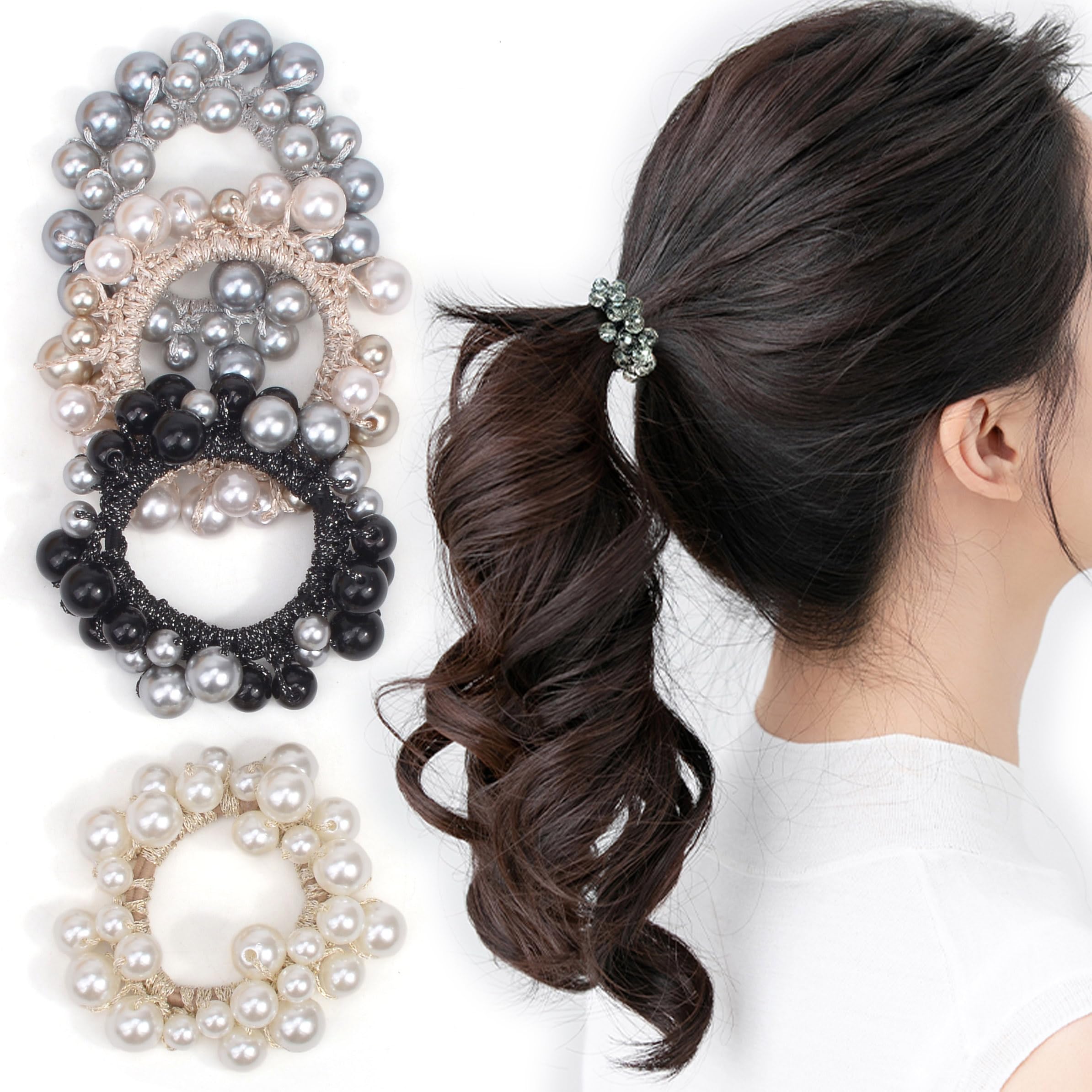 【楽天市場】BIANHUAN ヘアゴム パール おしゃれ かわいい シュシュ ヘアアクセサリー 髪留め まとめ髪 ボリューム シンプル 大人 上品 ゴールド ベージュ ホワイト レディース ...