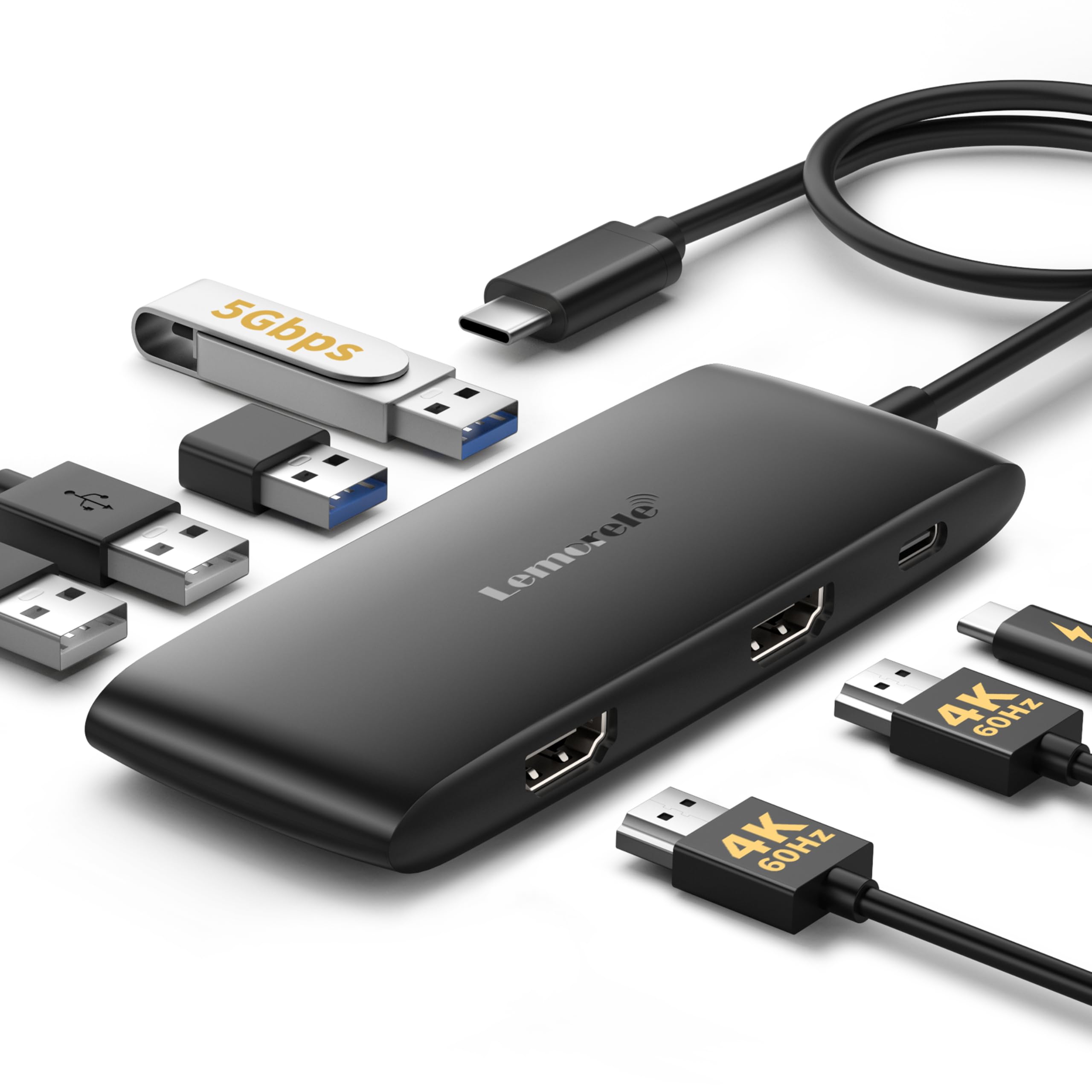 【楽天市場】【本物のデュアルHDMI 4K 60Hz体験】USB C ドッキングステーション hdmi 2つ 4K@60Hz 2画面出力 7 ...
