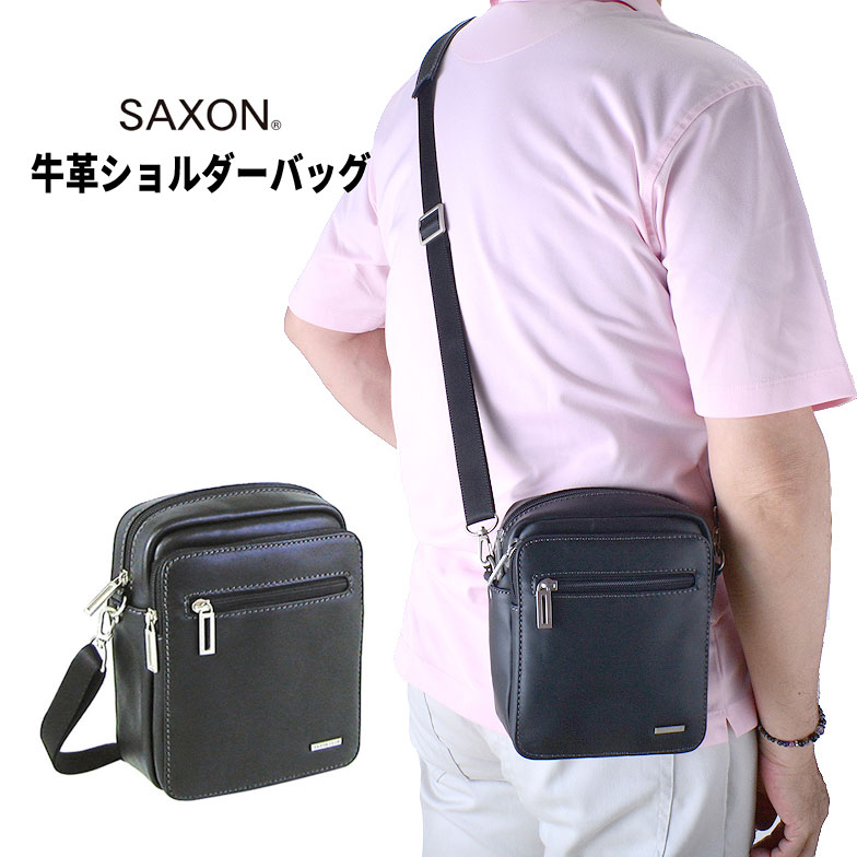 楽天市場】本革 ショルダーバッグ メンズ SAXON サクソン 牛革